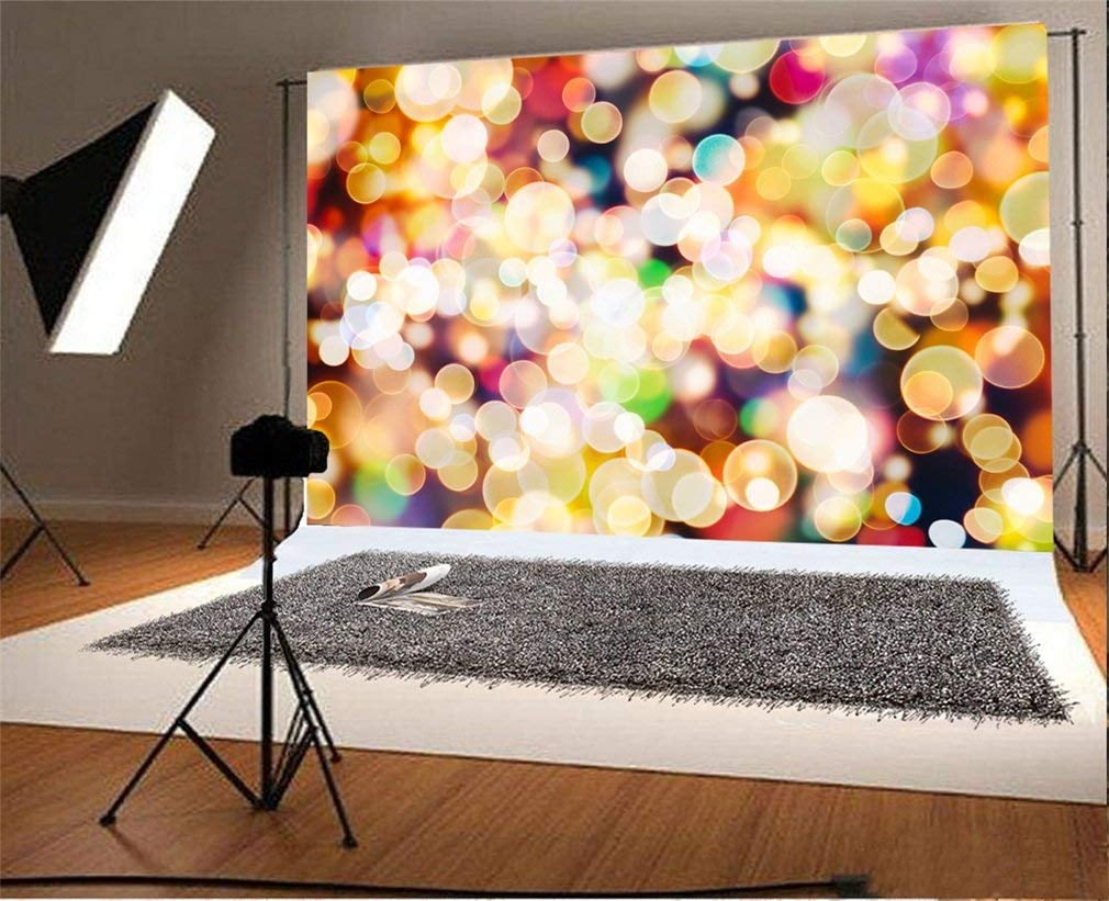 ABPHOTO 7x5ft Photography Backdrop Bokeh Sparkle Sequins Shining Lights ...
