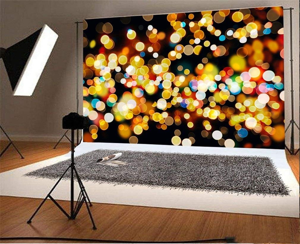 ABPHOTO 7x5ft Photography Backdrop Bokeh Sparkle Sequins Shining Lights ...