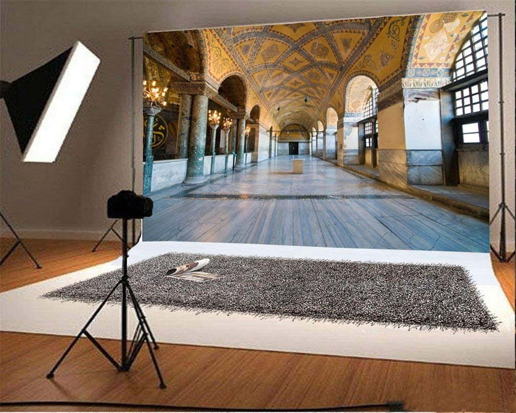 ABPHOTO 7x5ft Photography Backdrop Chruch Luxury Palace Mural Painting ...