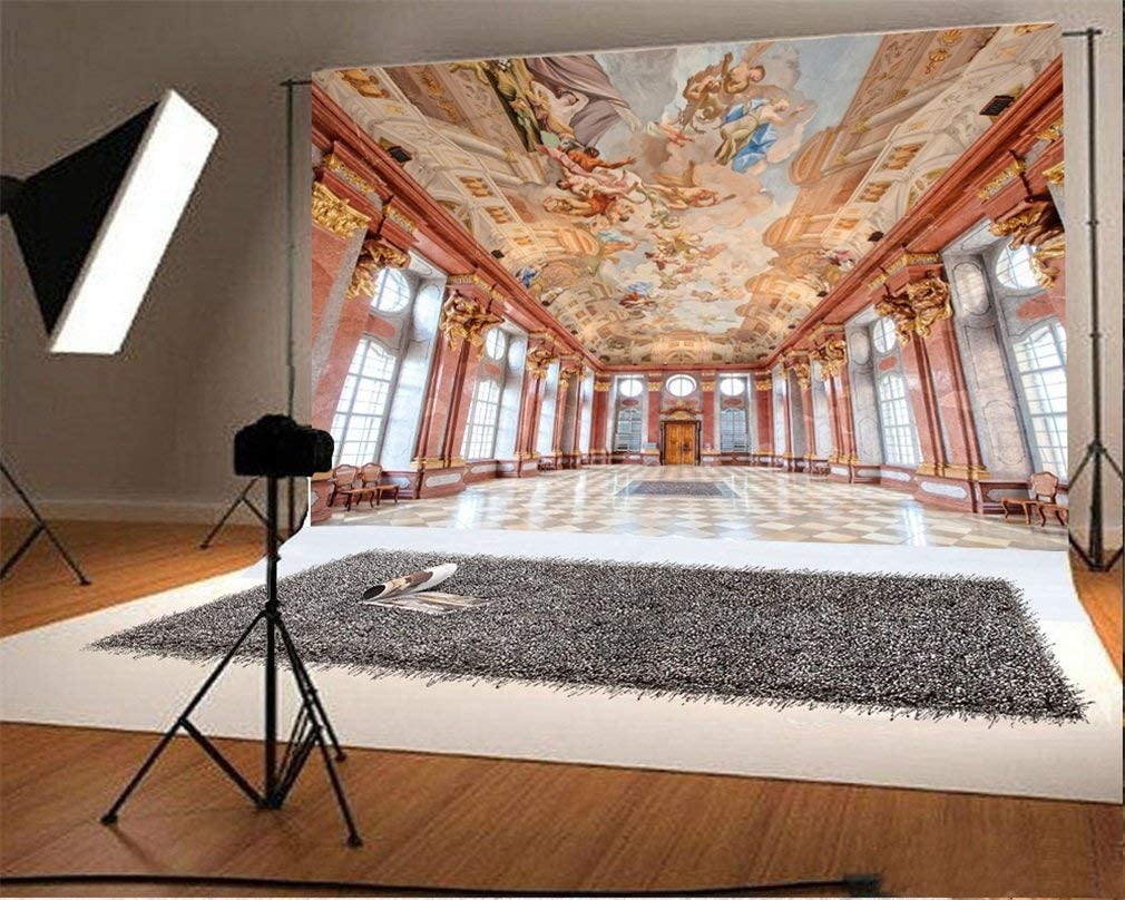 ABPHOTO 7x5ft Photography Backdrop Chruch Luxury Palace Mural Painting ...