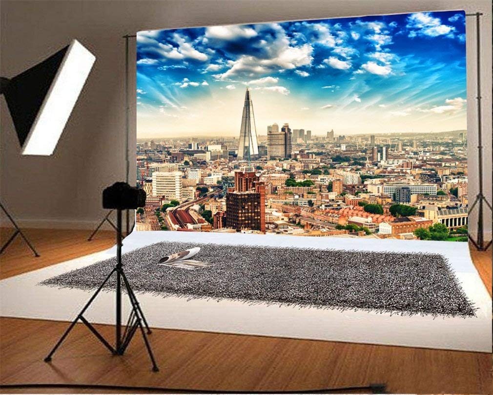 ABPHOTO 7x5ft Photography Backdrop Cityscape Tower Modern Building ...