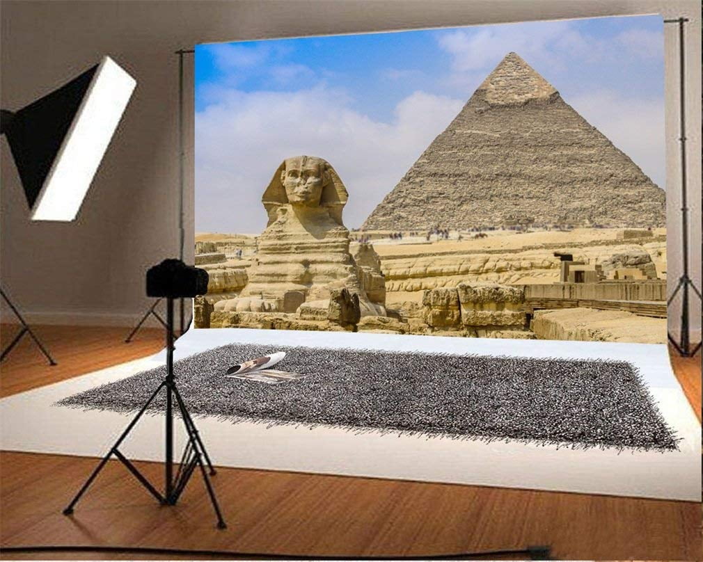 ABPHOTO 7x5ft Photography Backdrop Egypt Ancient Egyptian Pyramids Blue ...
