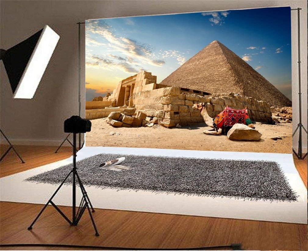 ABPHOTO 7x5ft Photography Backdrop Egyptian Pyramids Camel Religious ...