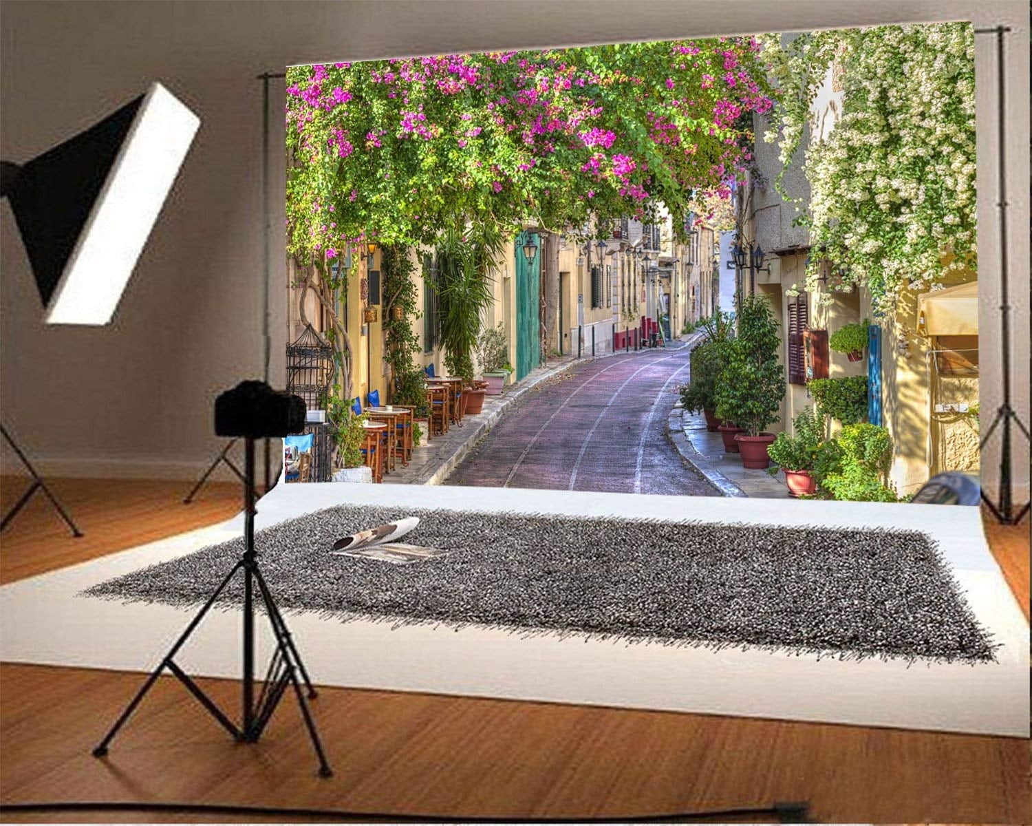 ABPHOTO 7x5ft Photography Backdrop European Rural Street Blooming Fresh ...