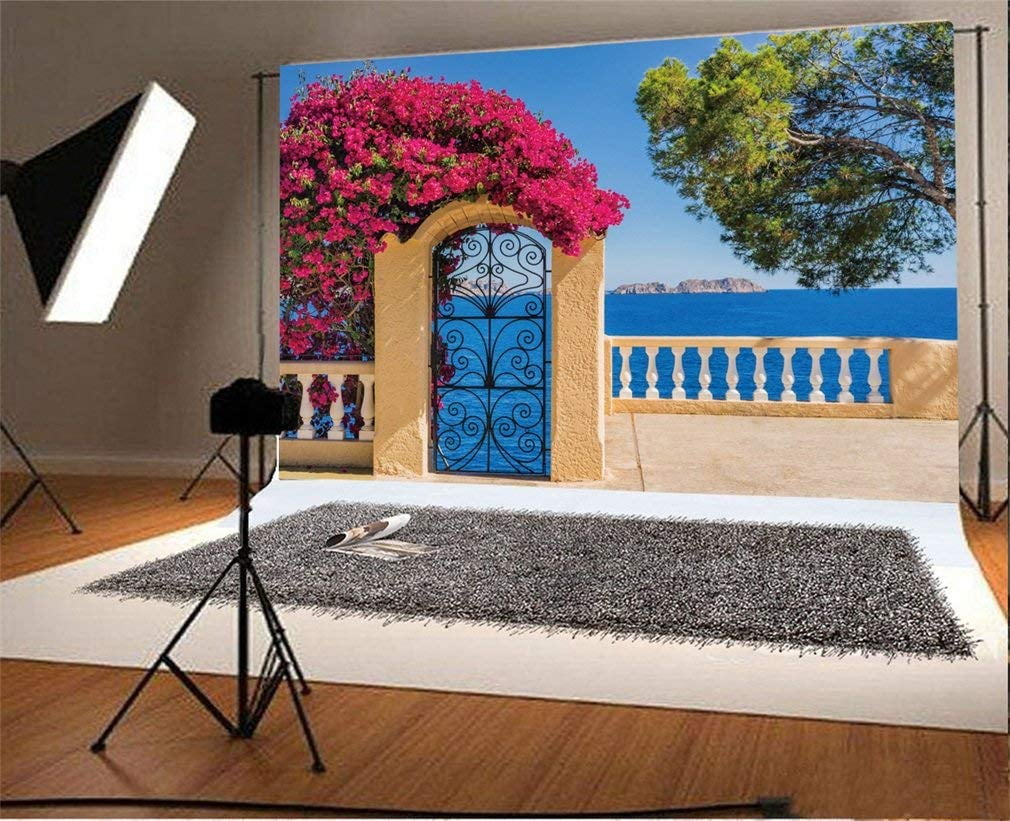 ABPHOTO 7x5ft Photography Backdrop Idyllic View to Mediterranean Sea ...