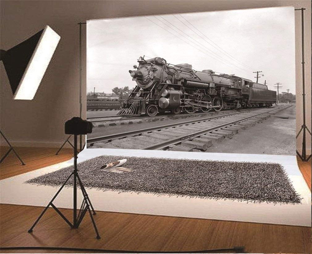 ABPHOTO 7x5ft Photography Backdrop Locomotive Vintage Old Train ...