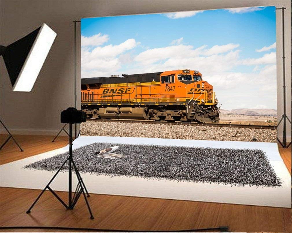 ABPHOTO 7x5ft Photography Backdrop Locomotive Vintage Old Train ...