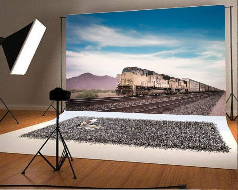 ABPHOTO 7x5ft Photography Backdrop Locomotive Vintage Old Train ...