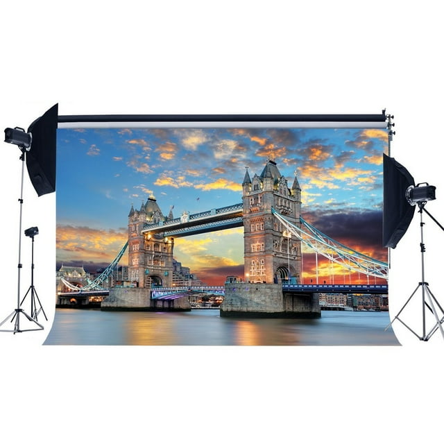ABPHOTO 7x5ft Photography Backdrop London Tower Bridge Thames River ...