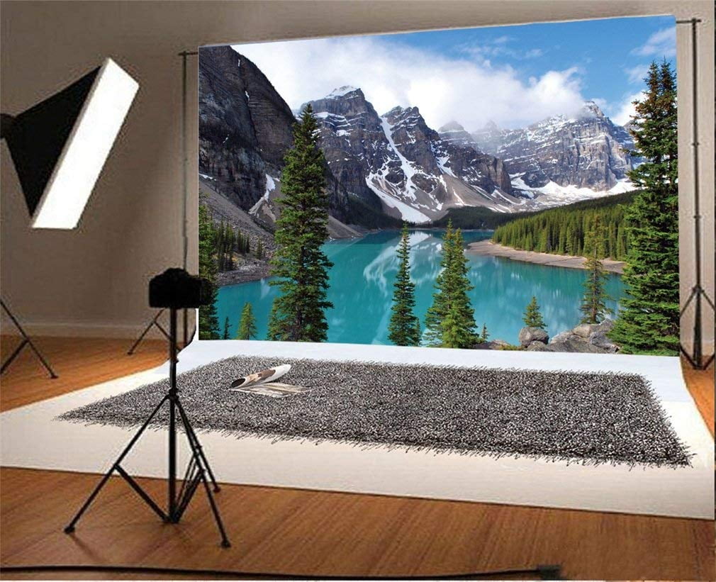 ABPHOTO 7x5ft Photography Backdrop Moraine Lake in Banff National Park ...