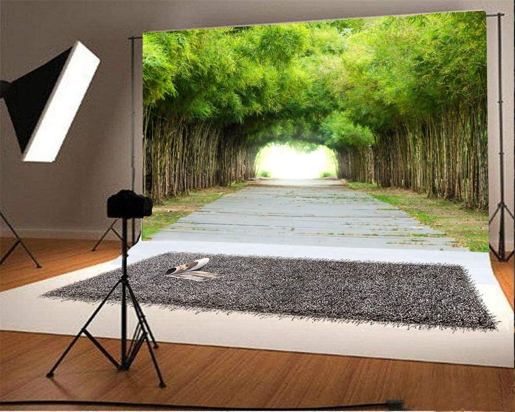 ABPHOTO 7x5ft Photography Backdrop Nature Landscape Bamboo Green Leaves ...
