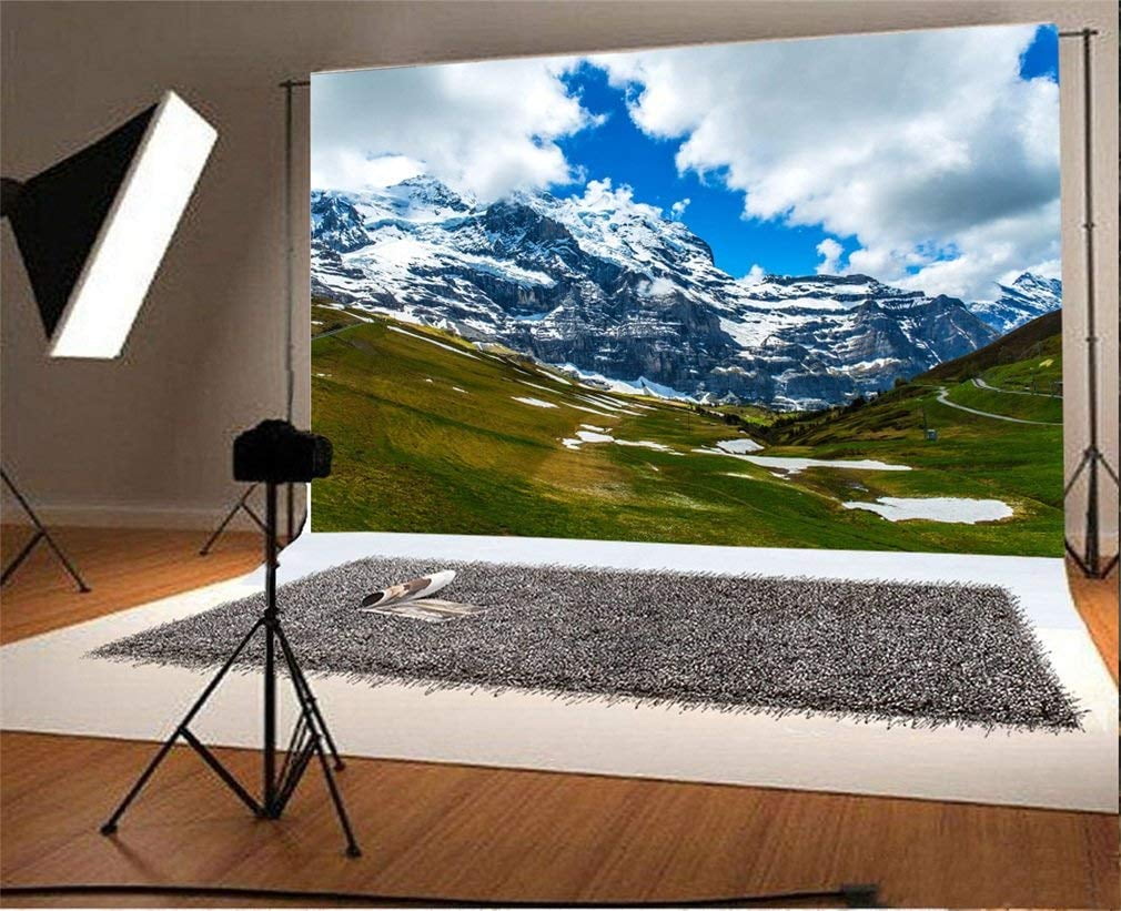 ABPHOTO 7x5ft Photography Backdrop Nature Landscape Mountain Grass ...