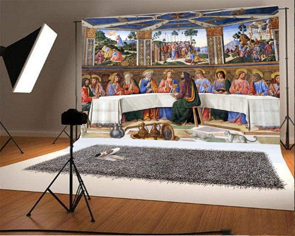 ABPHOTO 7x5ft Photography Backdrop The Last Supper Oil Painting Culture ...