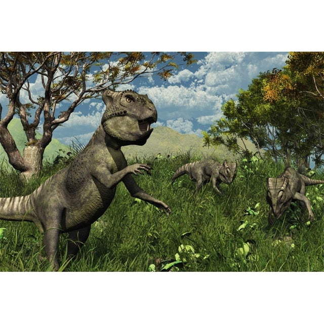 ABPHOTO 7x5ft Photography Backdrop Three Archaeoceratops Dinosaurs ...