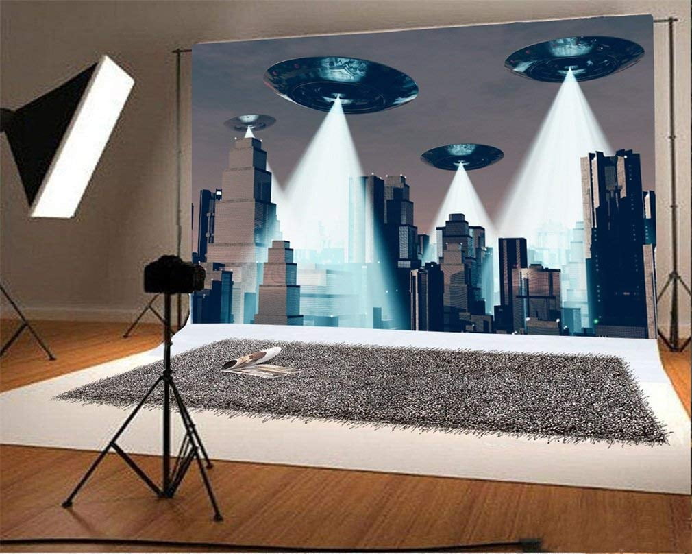 ABPHOTO 7x5ft Photography Backdrop UFO Unidentified Flying ...