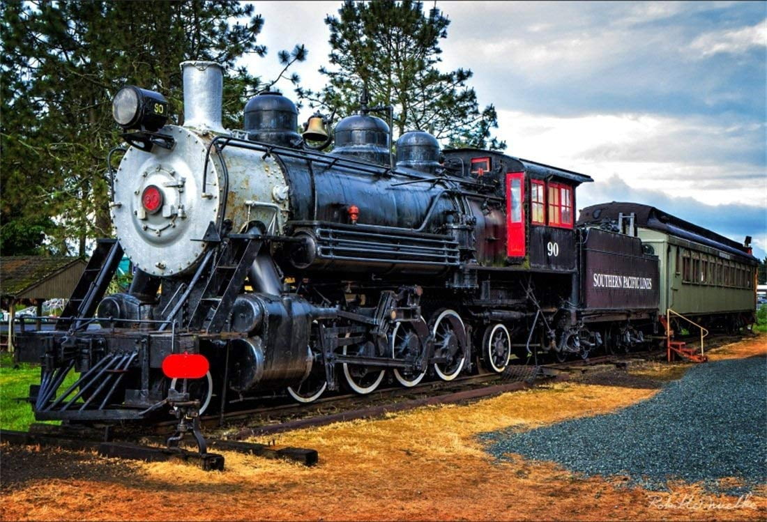 ABPHOTO 7x5ft Photography Backdrop Vintage Steam Train Old Rusty Retro ...