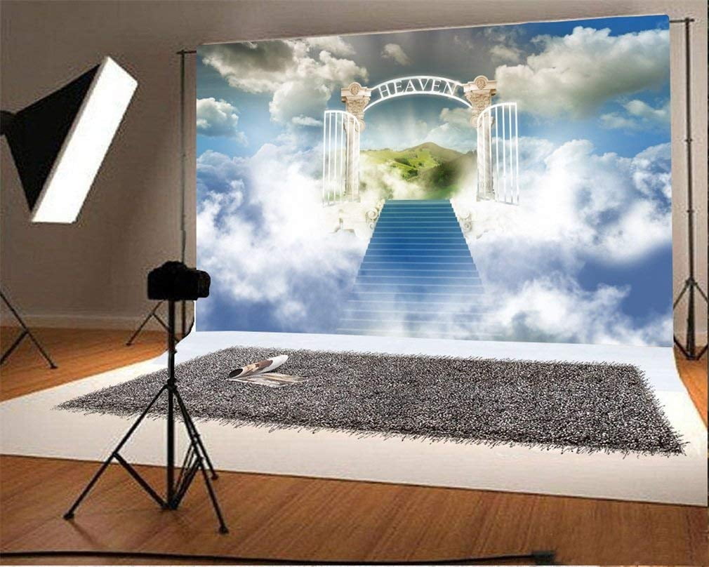 ABPHOTO 7x5t Photography Backdrop Dreamland Fairytale Stair to Heaven ...
