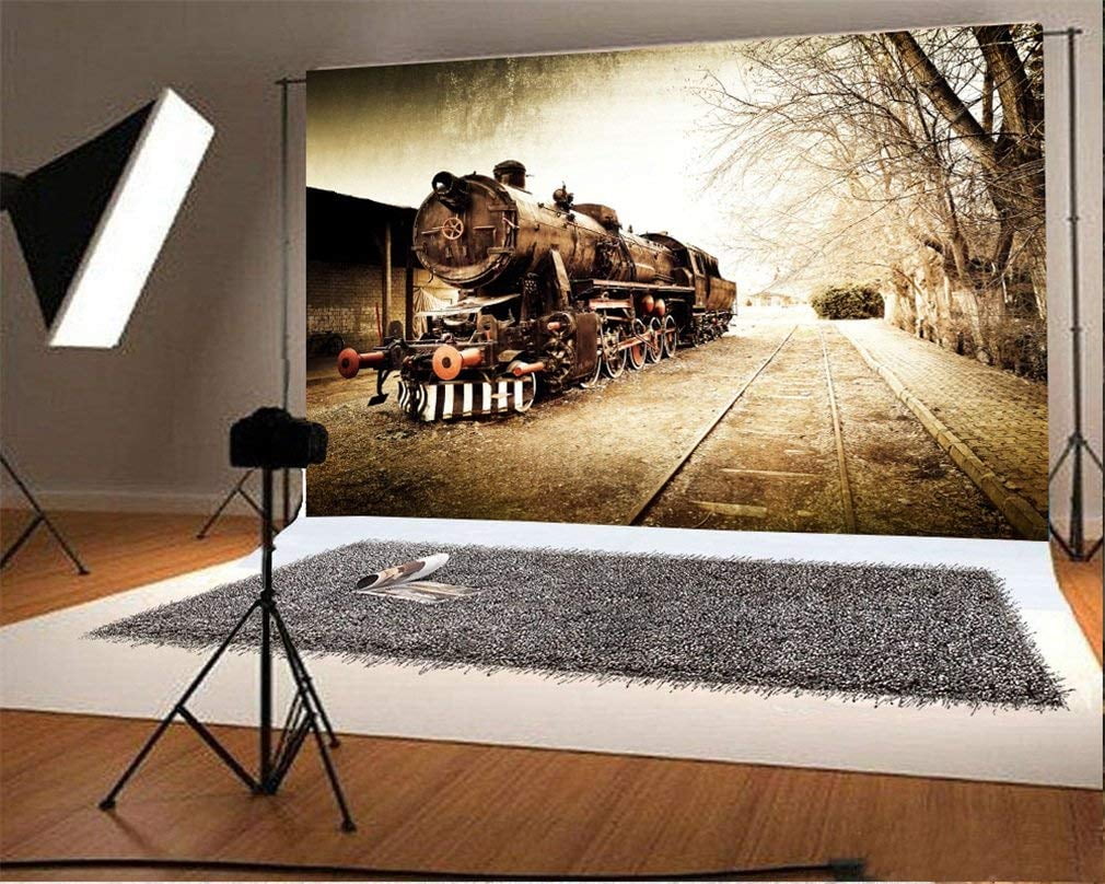 ABPHOTO 7x5t Photography Backdrop Locomotive Retro Vintage Old Train ...