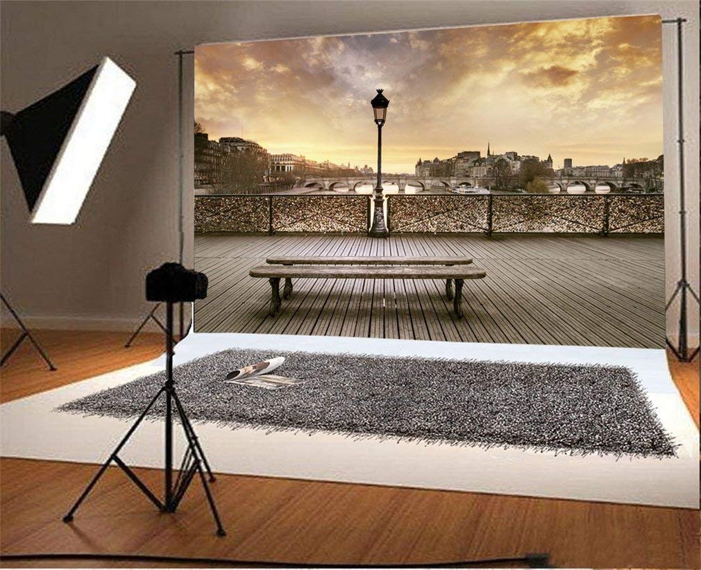 ABPHOTO 7x5t Photography Backdrop Pont Des Arts Paris France Seaside ...