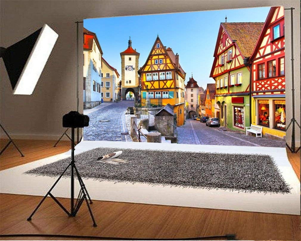 ABPHOTO 7x5t Photography Backdrop Rothenburg Ob Der Tauber Street ...