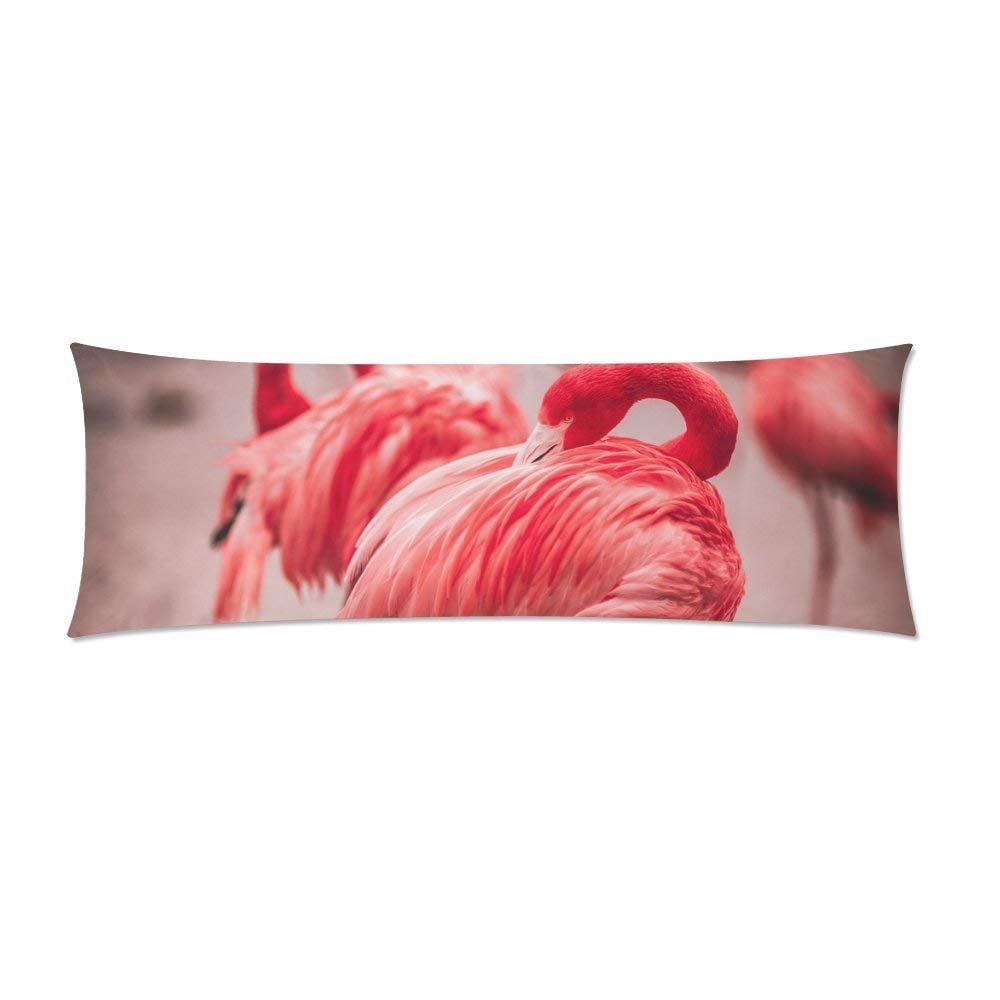 ABPHOTO Pink Flamingos Body Pillow Covers Pillowcase Throw Pillows ...