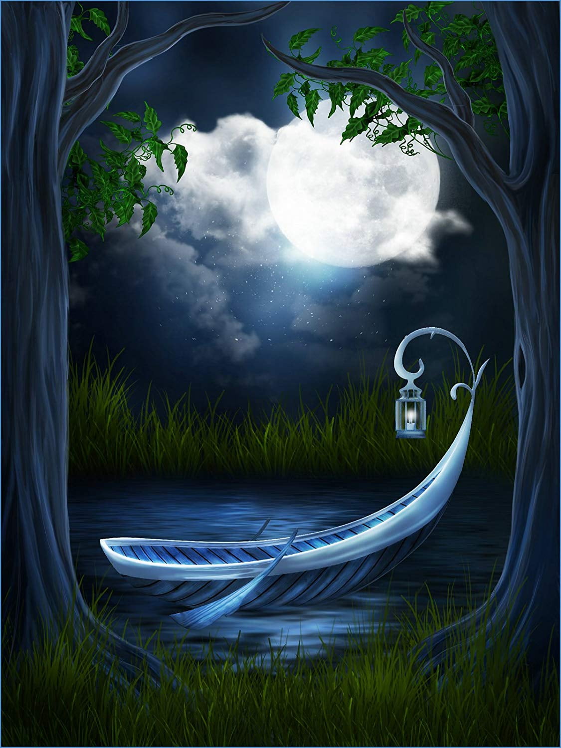 ABPHOTO Polyester 5x7 Night Sky Backdrop Wonderland Background Jungle ...