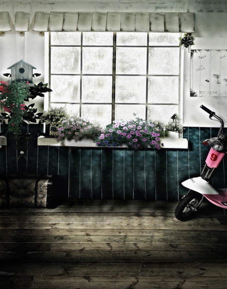 ABPHOTO Polyester 5x7ft 3D Vision Wall Window Floor Interior Room Scene ...