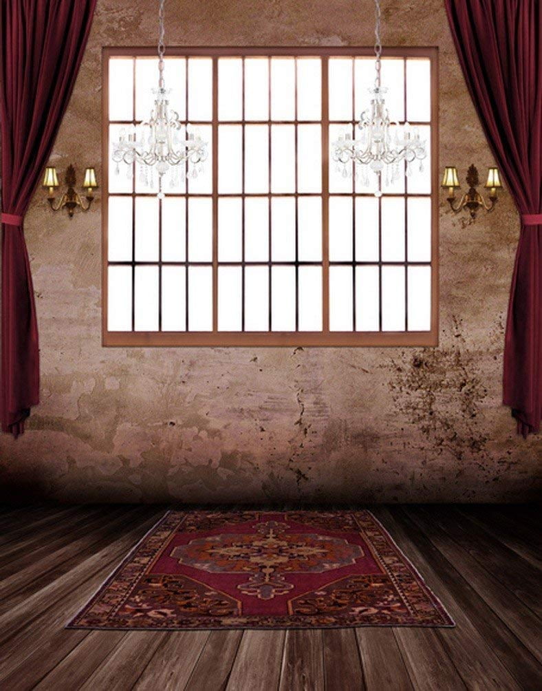 ABPHOTO Polyester 5x7ft 3D Vision Wall Window Floor Interior Room Scene ...