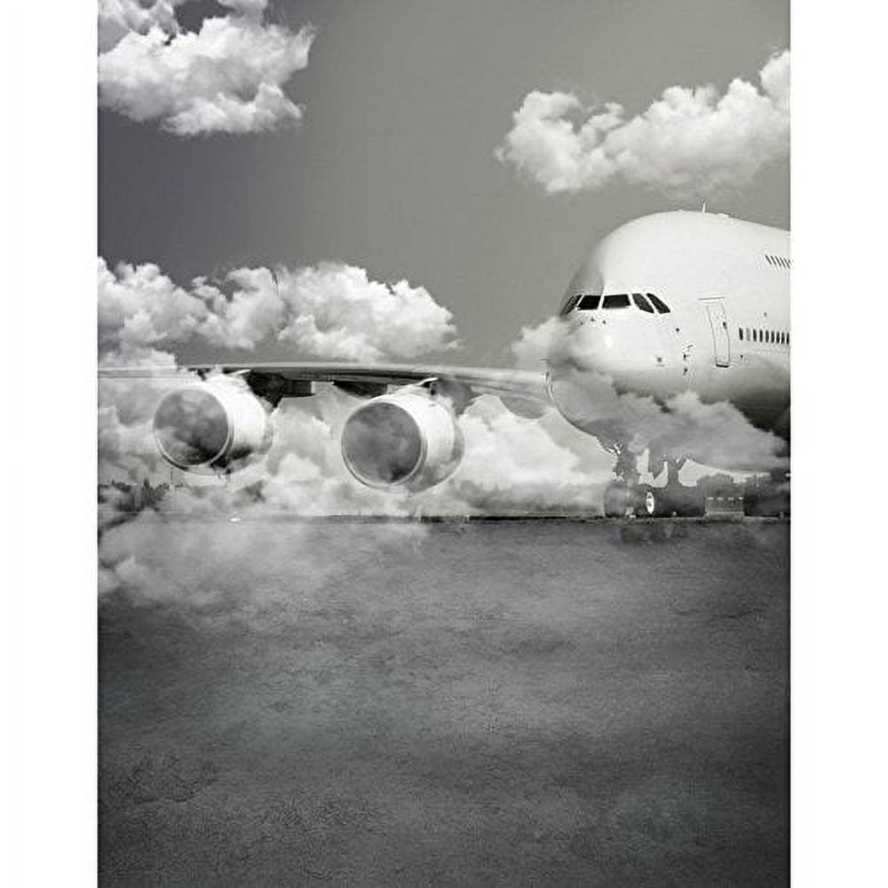 ABPHOTO Polyester 5x7ft Black And White Airplane Airbus Photography ...