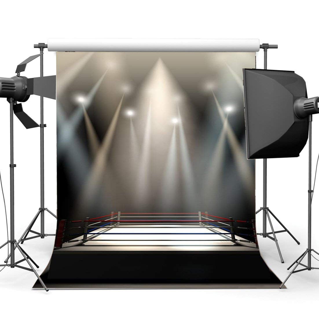 ABPHOTO Polyester 5x7ft Boxing Ring Backdrop Boxing Backdrops Interior ...