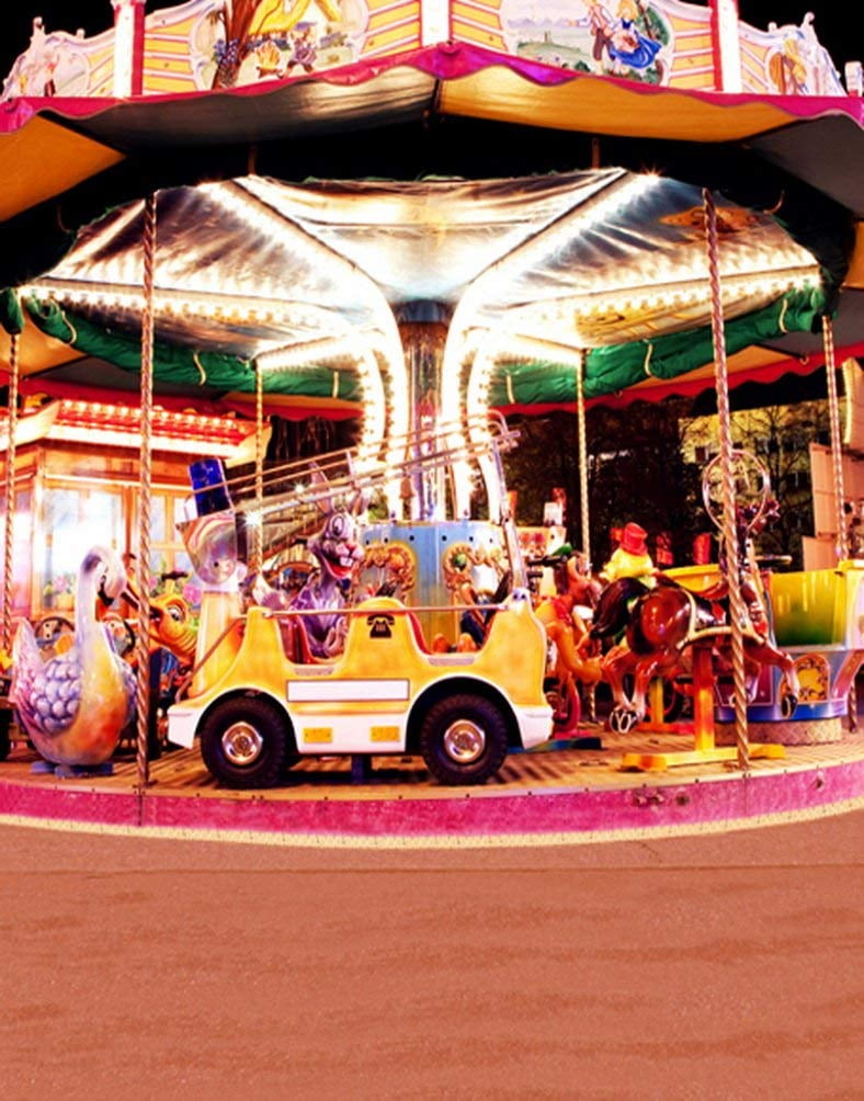ABPHOTO Polyester 5x7ft Carousel Photography Backdrops Photo Props ...