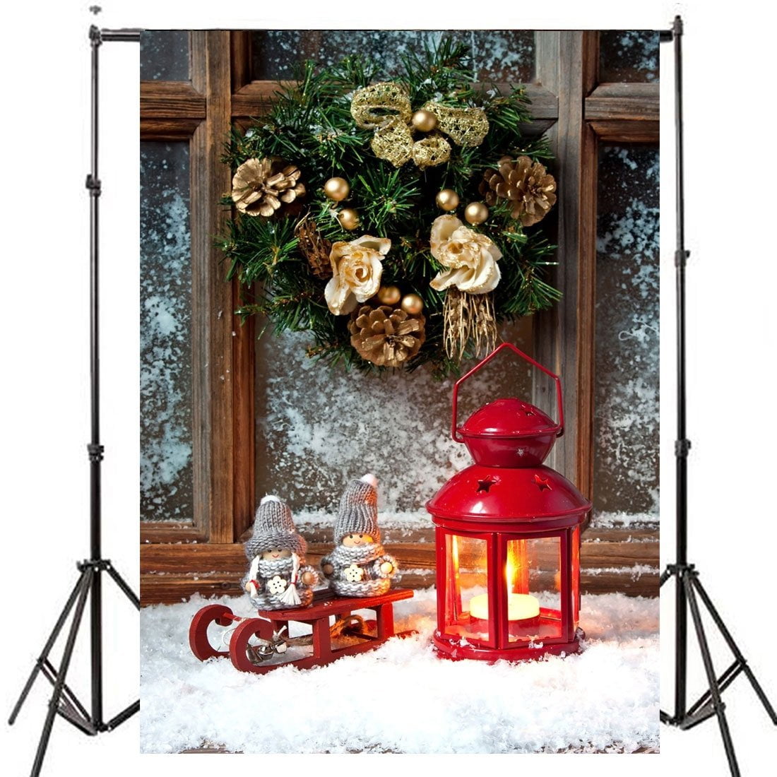 ABPHOTO Polyester 5x7ft Christmas Theme Pictorial Cloth Photography ...