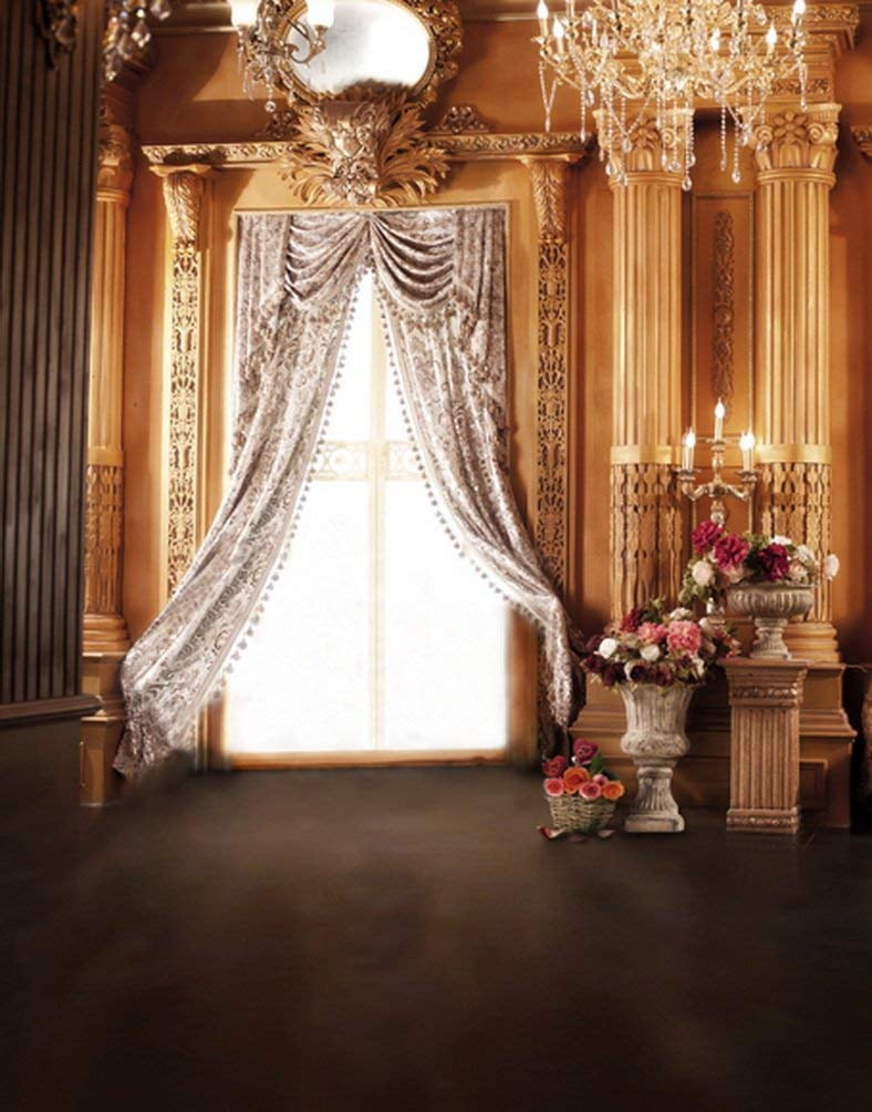 ABPHOTO Polyester 5x7ft Classic Living Room Flowers Photography ...