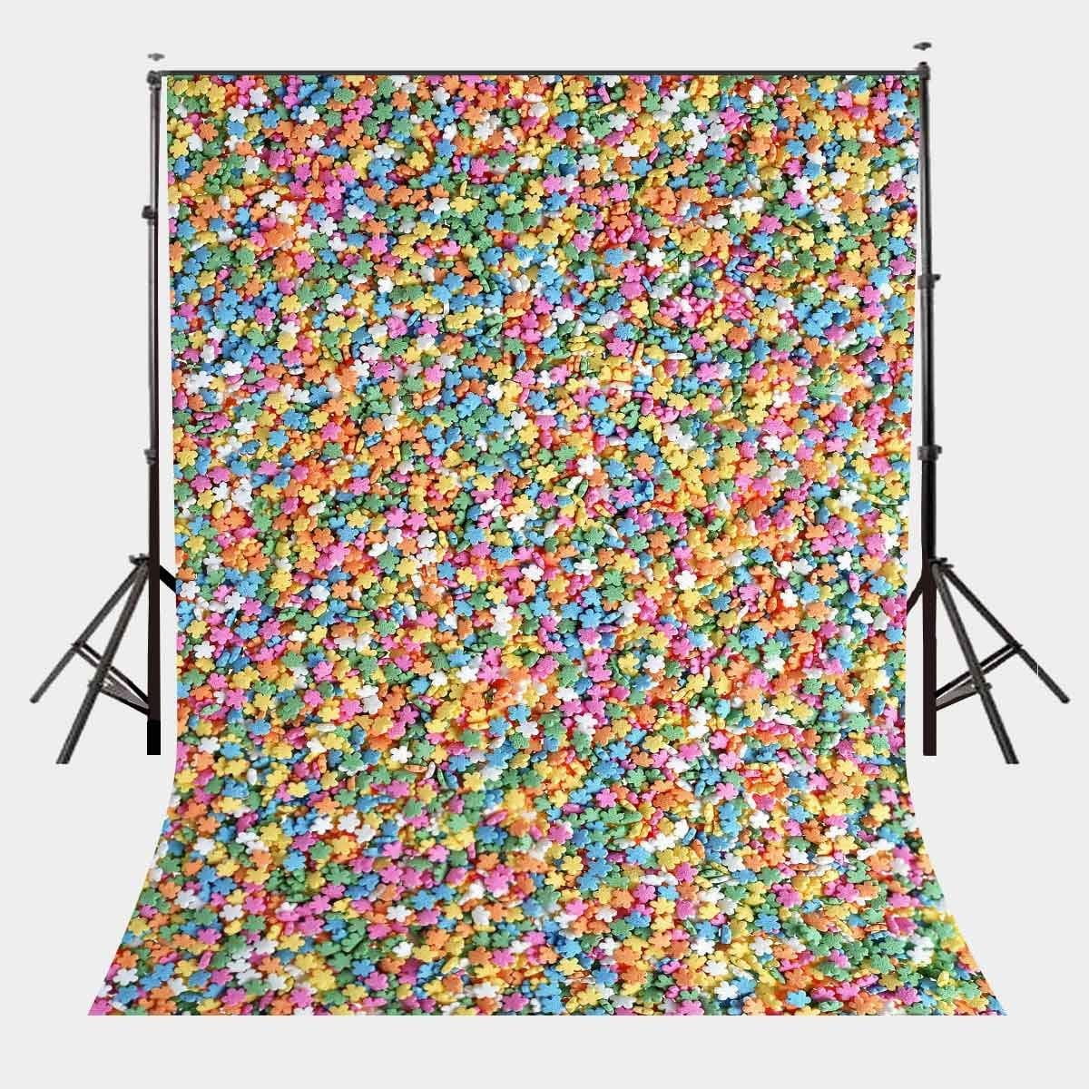 ABPHOTO Polyester 5x7ft Colorful Stars Photography Backdrop Photo ...
