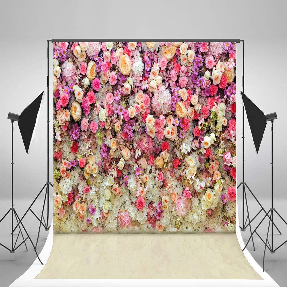 ABPHOTO Polyester 5x7ft Colour Pink Backgrounds Photography Backdrops ...