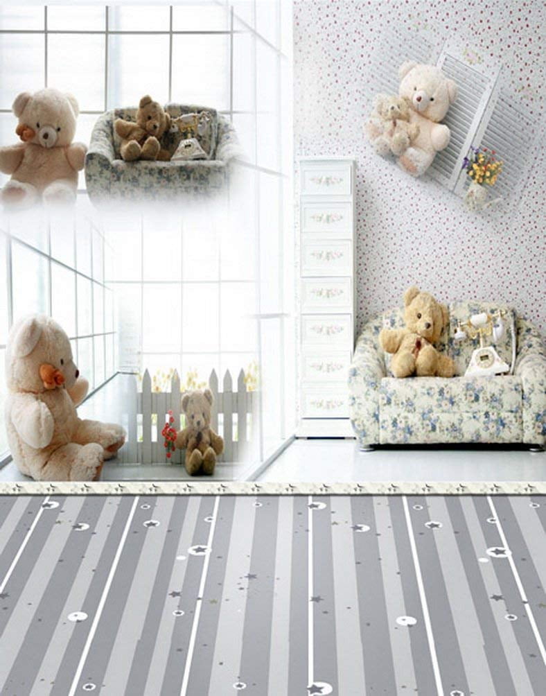 ABPHOTO Polyester 5x7ft Cute Bear Photography Backdrops Photo Props ...