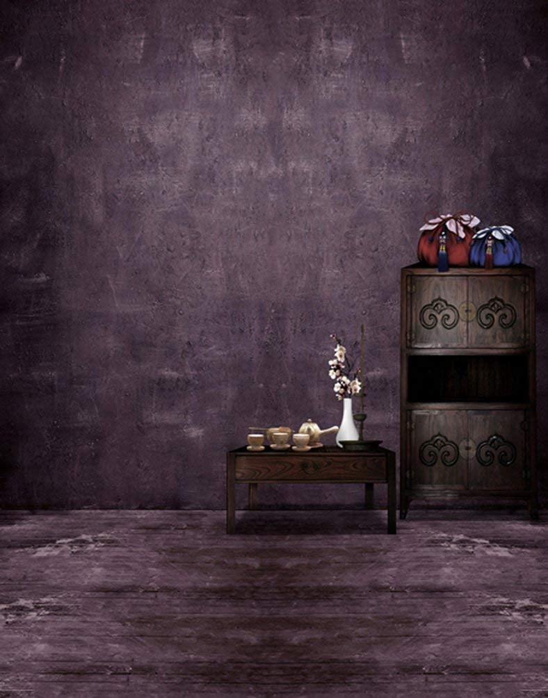 ABPHOTO Polyester 5x7ft Dark Room Flowers Desk Photography Backdrops ...