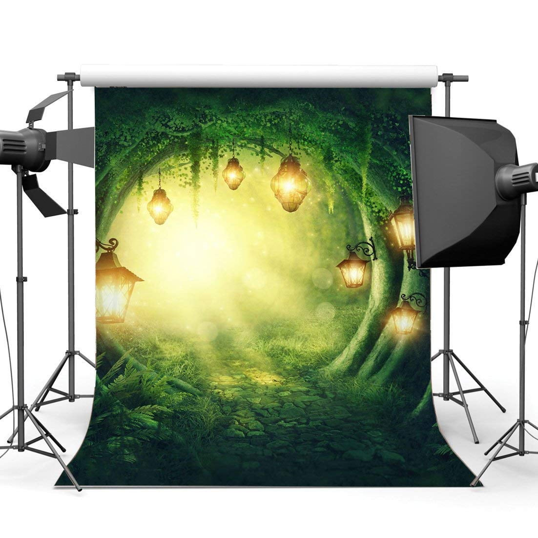 ABPHOTO Polyester 5x7ft Fairytale Backdrop Dreamy Jungle Forest ...