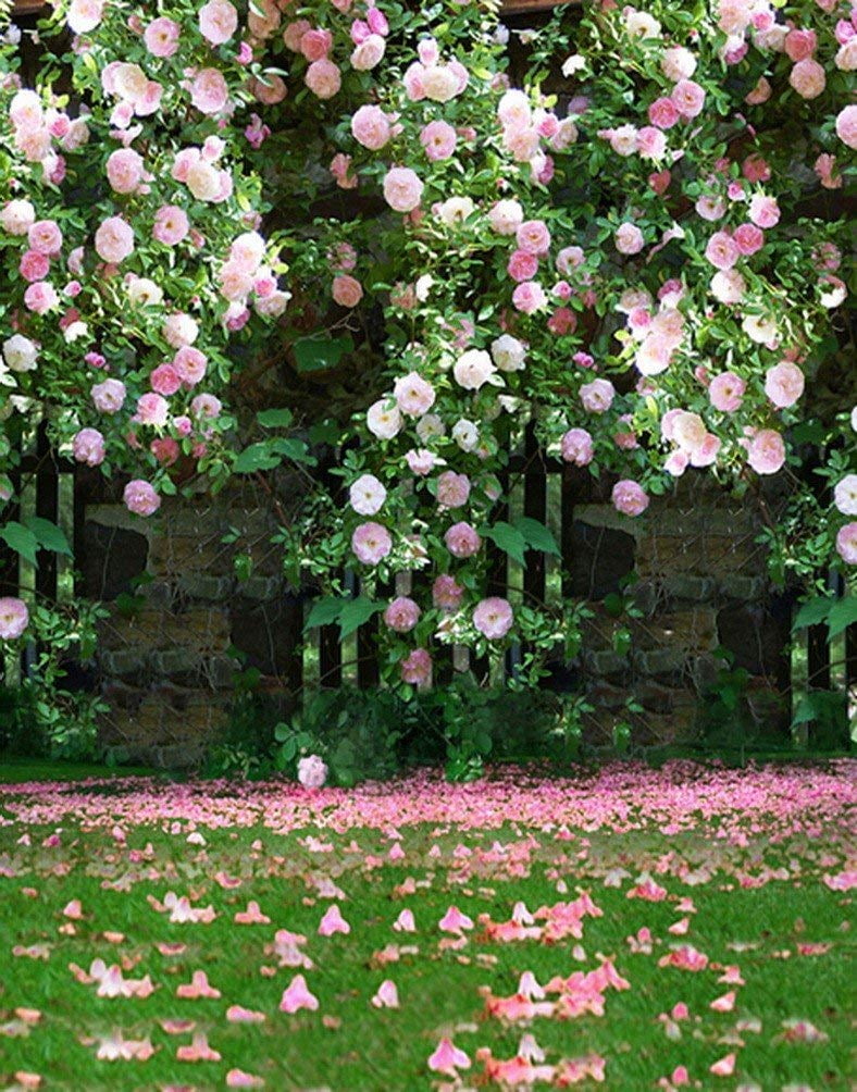 ABPHOTO Polyester 5x7ft Floral Photography Backgrounds Photo Booth ...