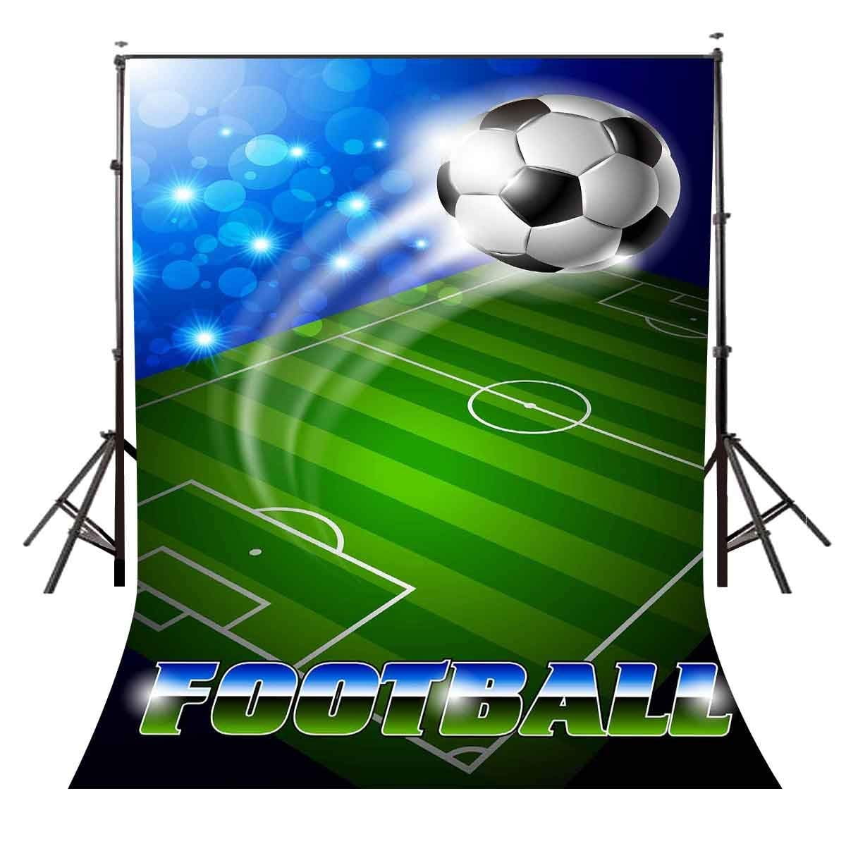 ABPHOTO Polyester 5x7ft Football Field Poster Backdrop Beautifully ...