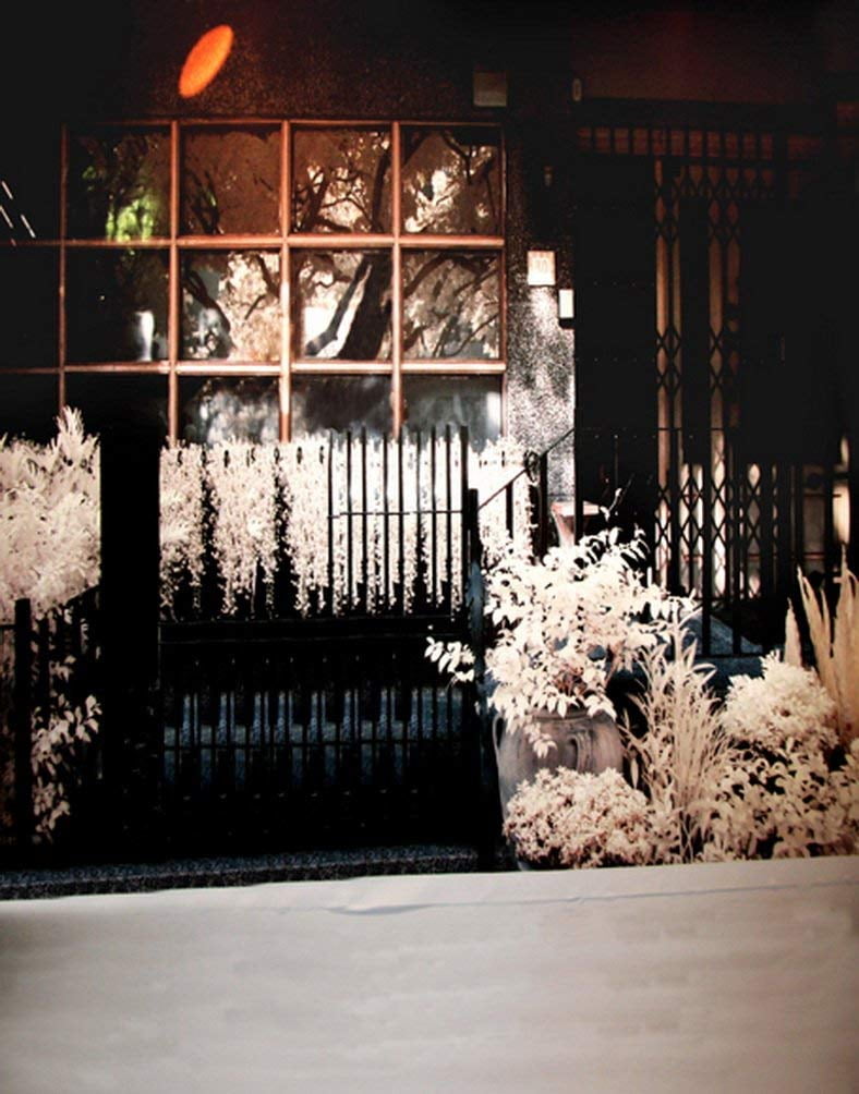 ABPHOTO Polyester 5x7ft Grass Building Photography Backdrops Photo ...