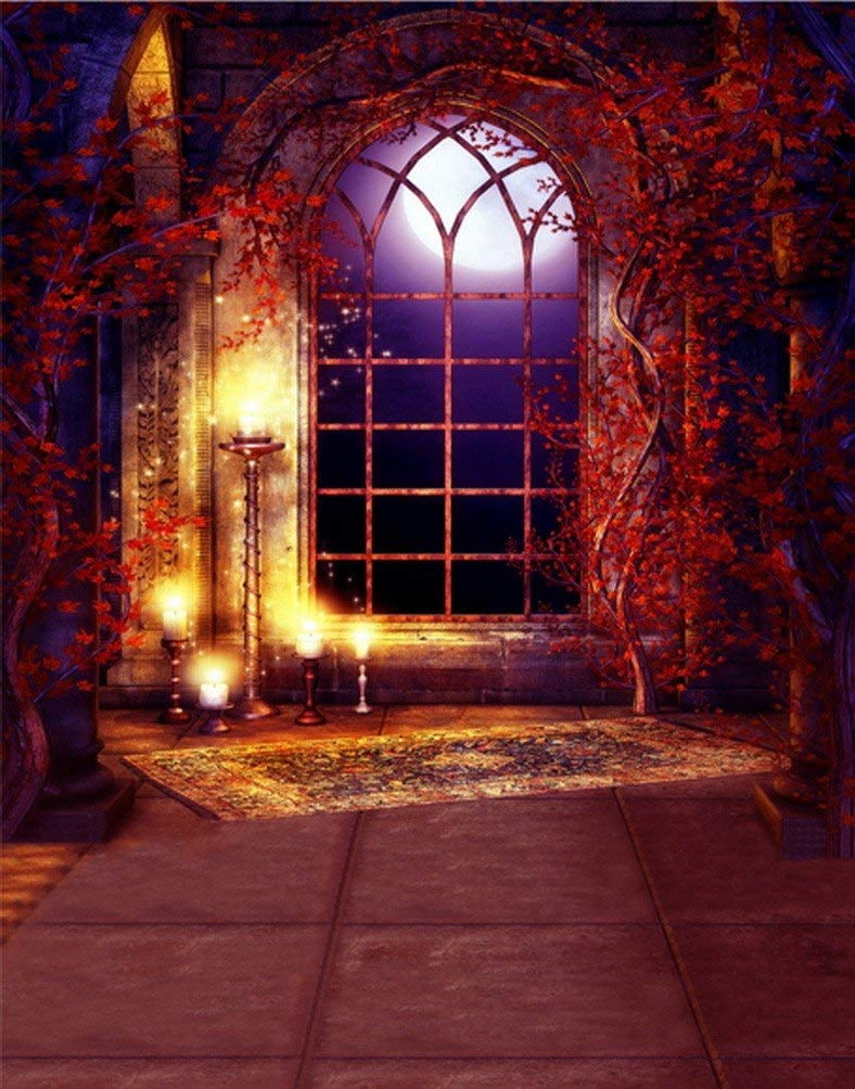 ABPHOTO Polyester 5x7ft Halloween Mysterious Scene Gothic Domed ...