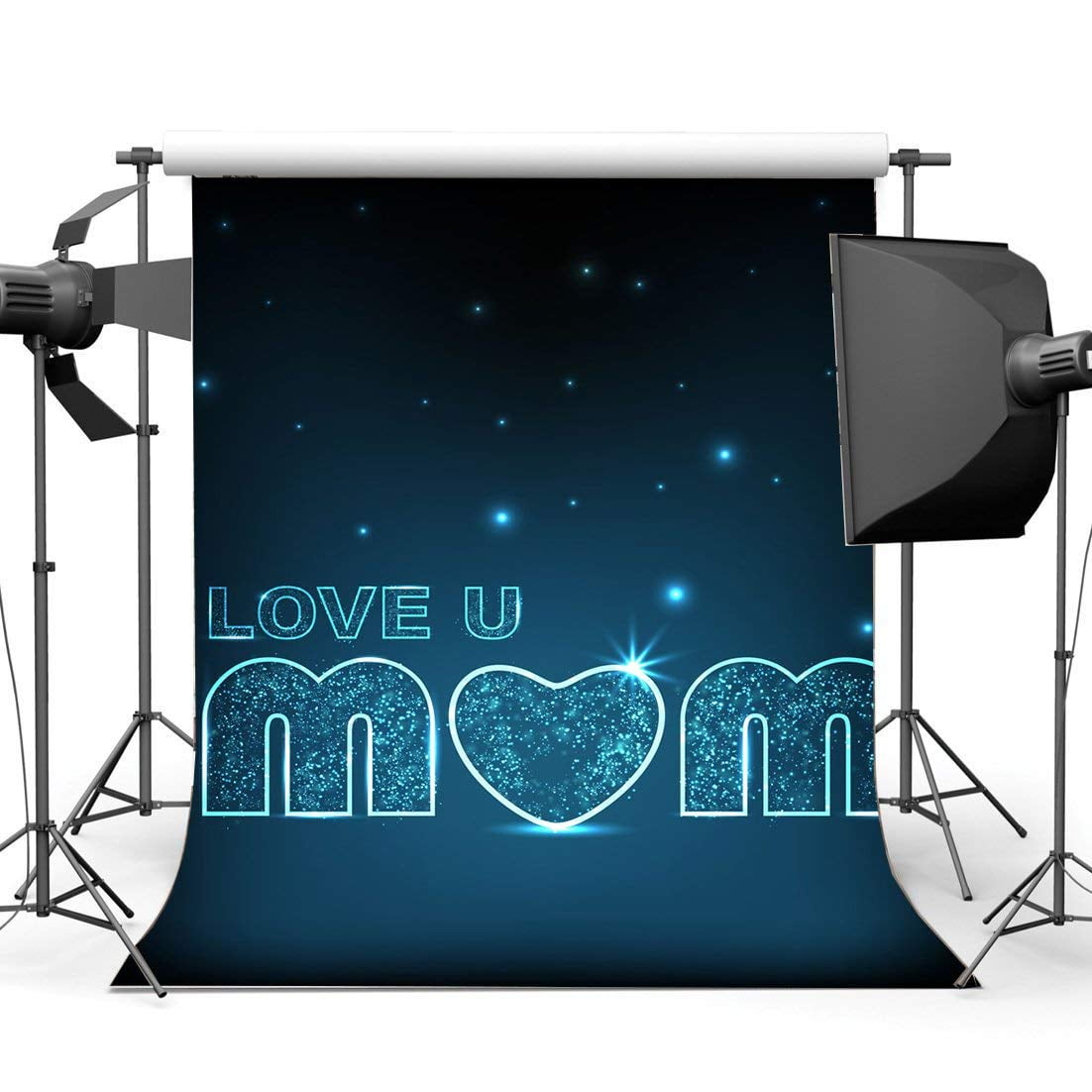 ABPHOTO Polyester 5x7ft Happy Mother's Day Backdrop I Love You Mum ...