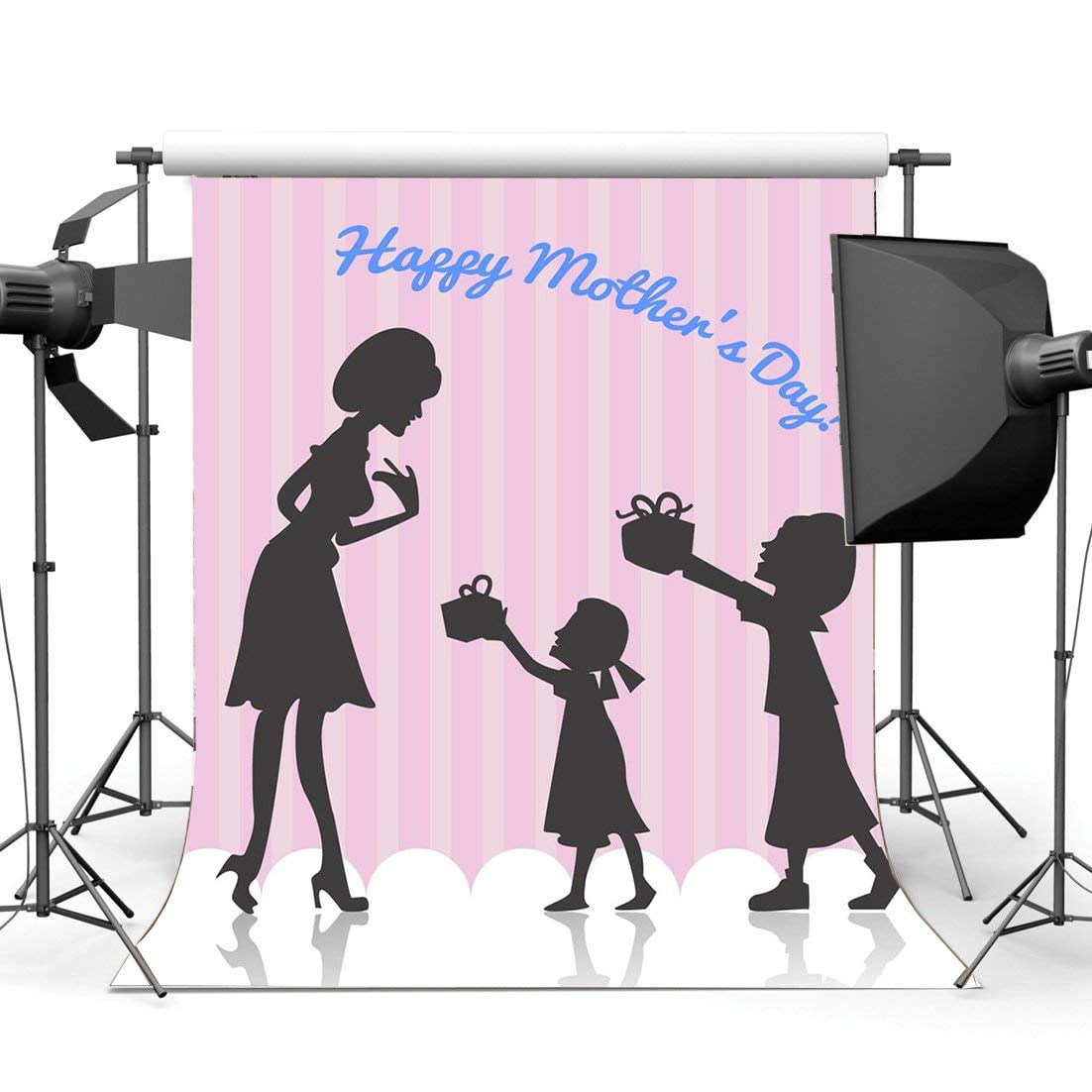 ABPHOTO Polyester 5x7ft Happy Mother's Day Backdrop Kids giving Mother ...