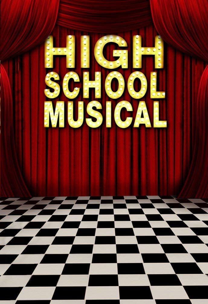 ABPHOTO Polyester 5x7ft High School Musical Theme Red Stage Drapery ...