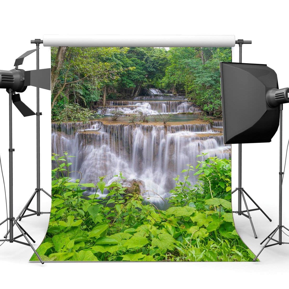 ABPHOTO Polyester 5x7ft Jungle Forest Backdrop Nature Spring Trees ...