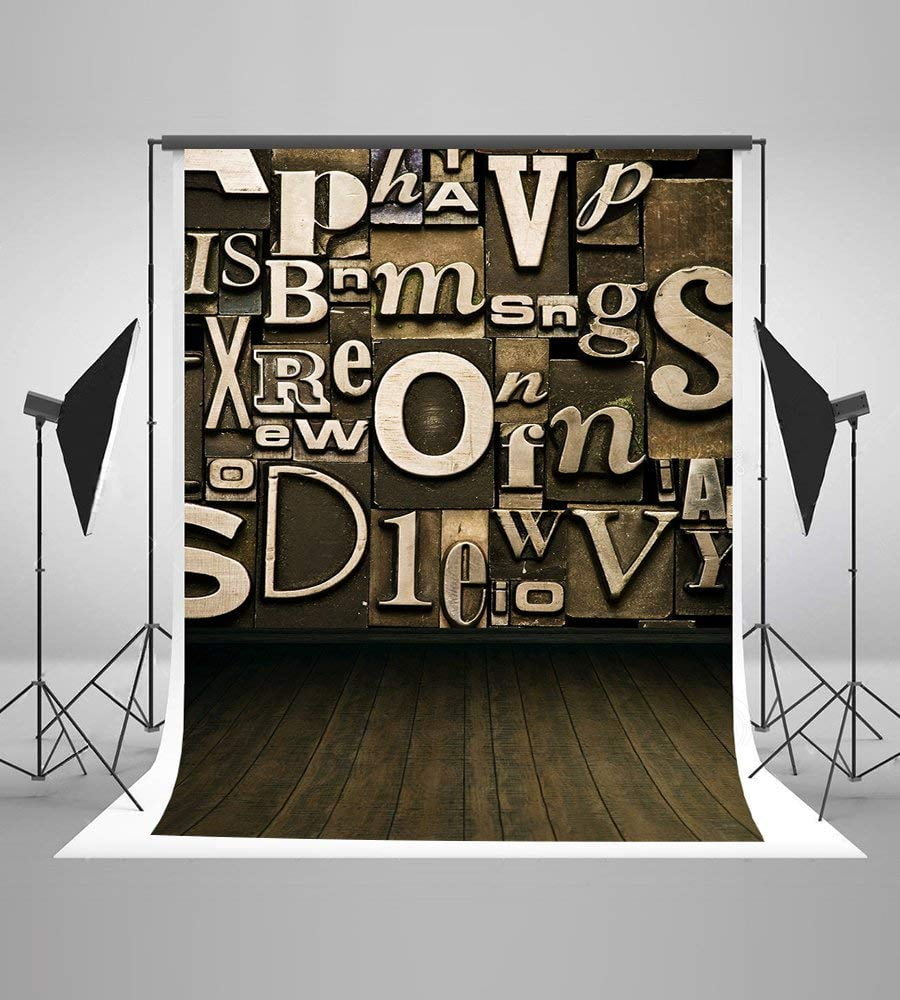 ABPHOTO Polyester 5x7ft Letter Photography Backdrops Winkle Free ...