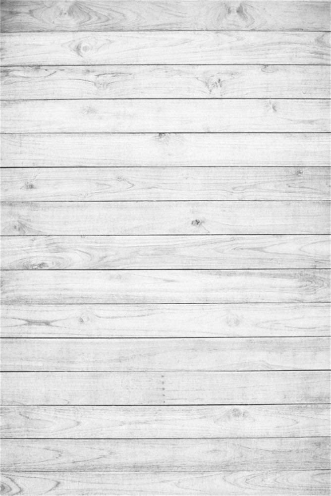 ABPHOTO Polyester 5x7ft Light Gray Wood Backdrops for Photography Old ...