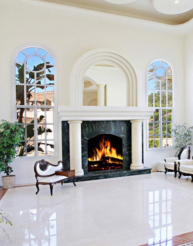 ABPHOTO Polyester 5x7ft Living Room Fire Photography Backdrops Photo ...