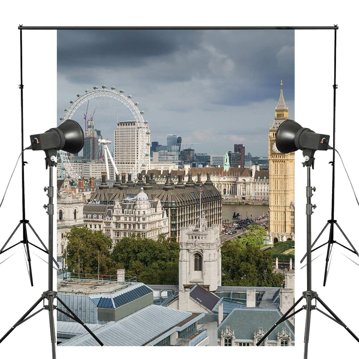 ABPHOTO Polyester 5x7ft London Eye Photography Background Westminster ...